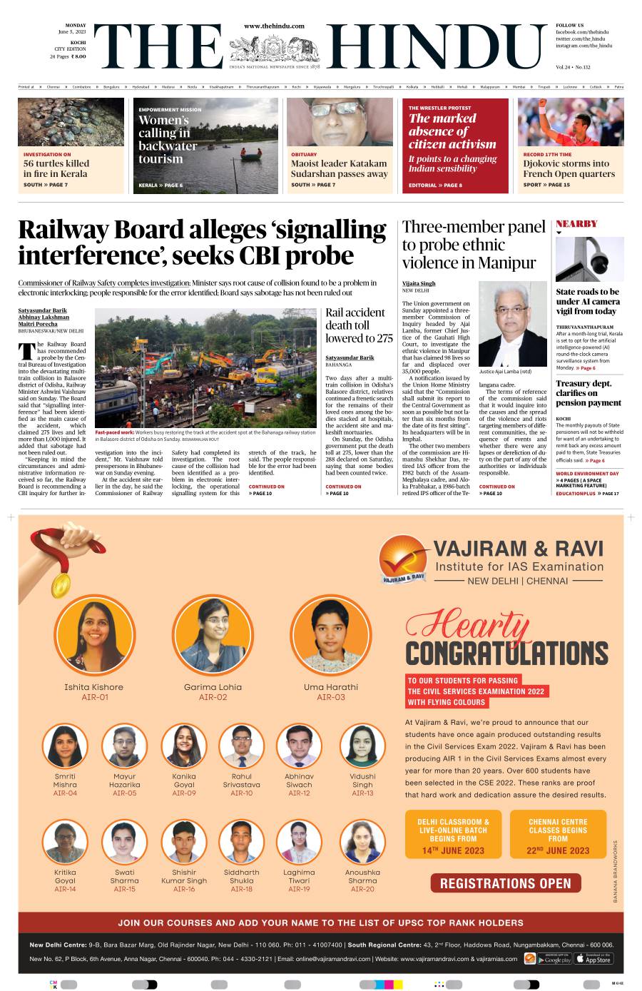 Today’s Paper News, Breaking News, Top headlines - The Hindu